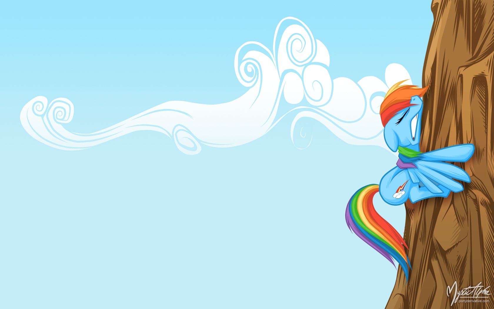 Mlp Rainbow Dash Cloud Wallpaper